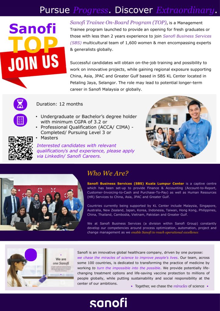 Sanofi Management Trainee Flyer_2203202_v4-1 | Professional Accountancy ...